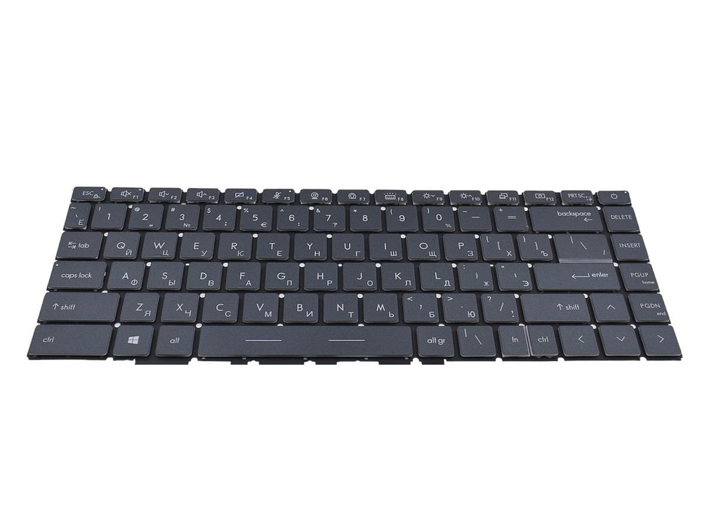 Клавиатура для MSI Modern 15 A11SBL ноутбука серая с белой подсветкой ...