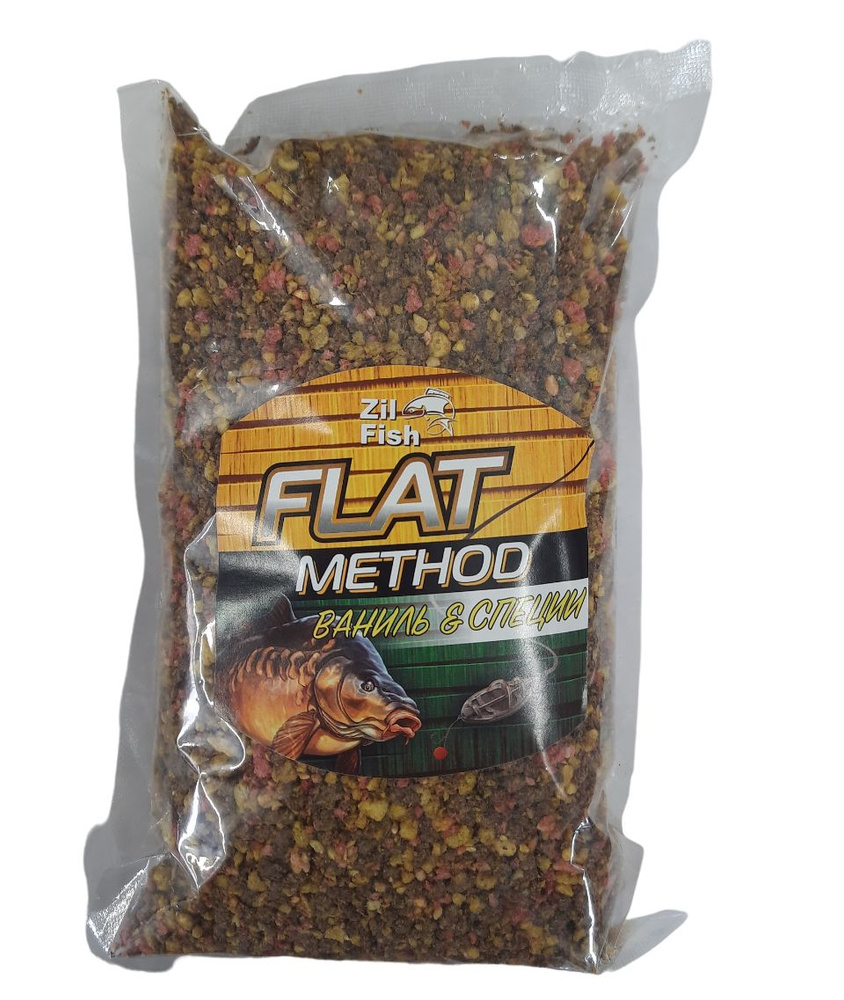 Прикормка "Zil Fish" Flat Method "Ваниль/Специи" 500г - купить с доставкой по выгодным ценам в ...