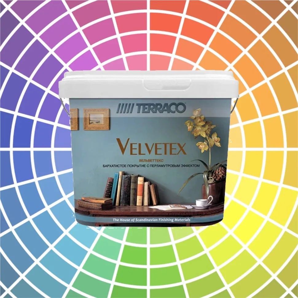 Декоративная краска Terraco Velvetex для стен белая 1 кг - купить с ...