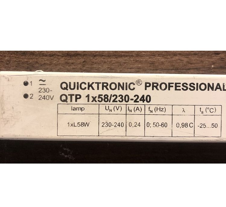 QTP 1x58/230-240 Электронный пускорегулирующий аппарат ЭПРА для люминесцентных ламп (OSRAM ...