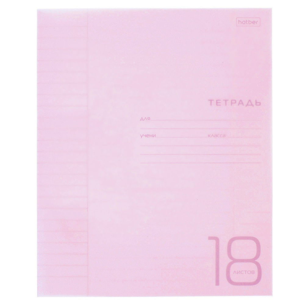 Набор тетрадей Hatber 10 штук 18л А5 в линию пластиковая обложка на скобе -Розовая- - купить с ...