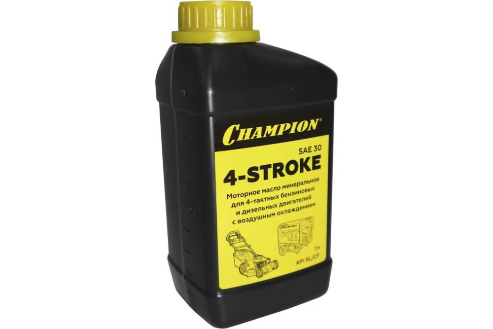Масло CHAMPION 1 л для 4-х тактных двигателей минеральное SAE-30 952852 ...