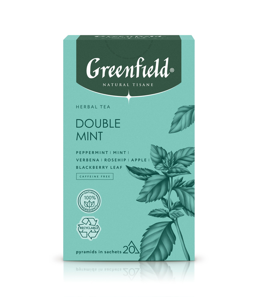 Чай в пирамидках травяной Greenfield Tisane, Double Mint, 20 шт ...