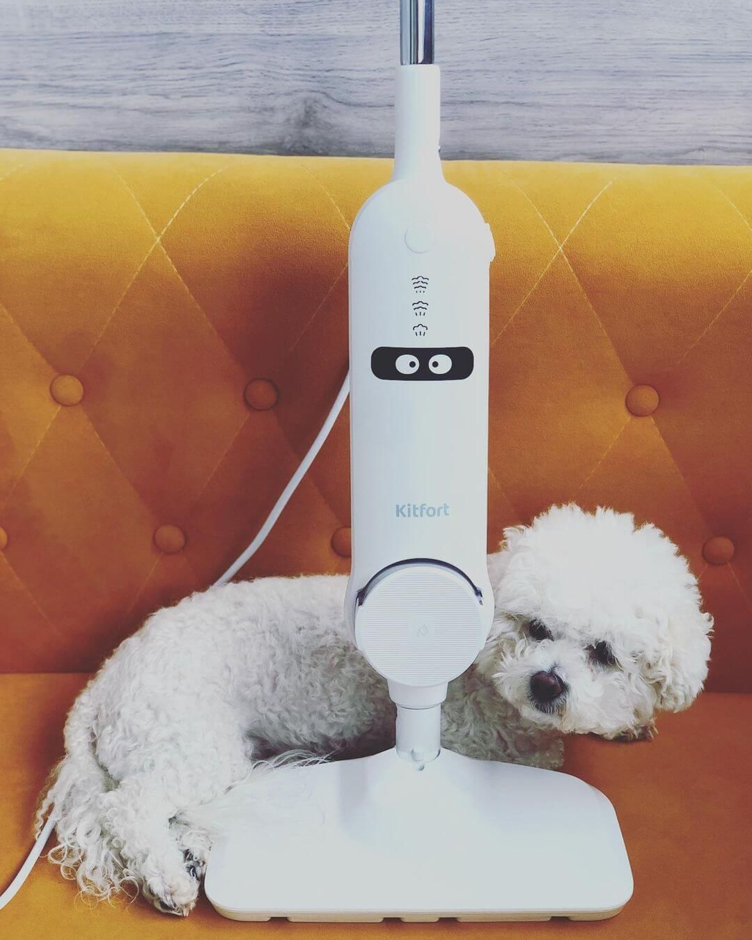 Паровая швабра Kitfort КТ-1015, белый, 1300 Вт купить по низкой цене с доставкой в интернет ...