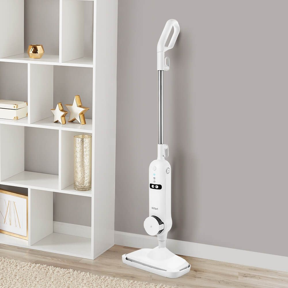 Паровая швабра Kitfort КТ-1015, белый, 1300 Вт купить по низкой цене с доставкой в интернет ...