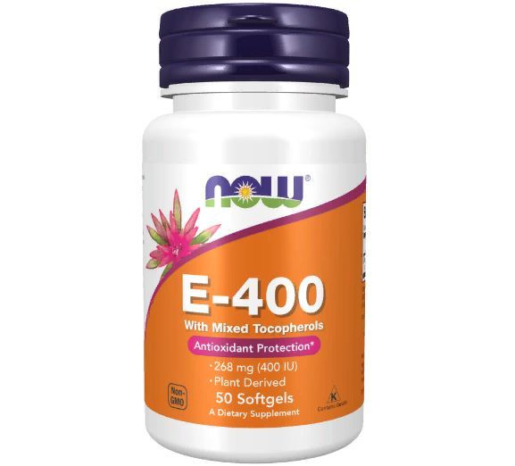 Витамин Е -400 NOW 50 гелевых капсул / Vitamin E-400 DA NOW 50 softgels ...