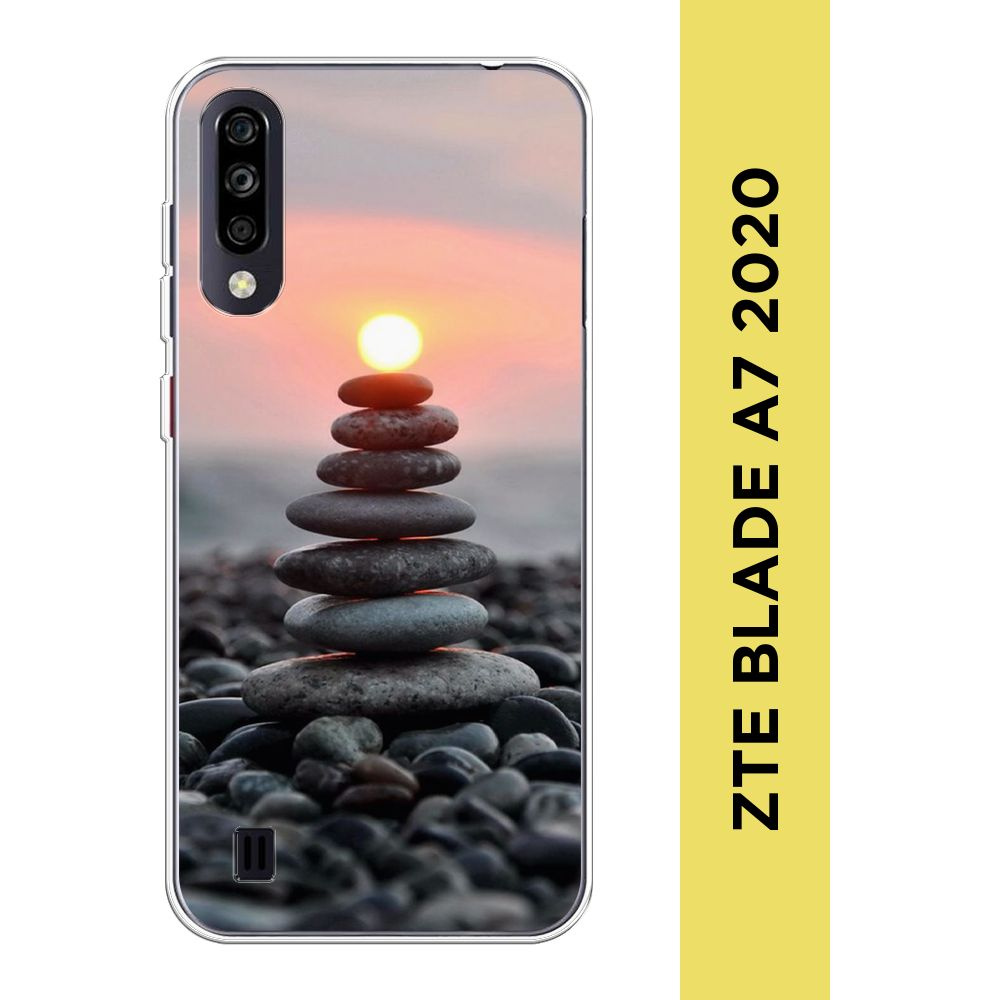 Силиконовый чехол на ZTE Blade A7 2020 / ЗТЕ Блэйд A7 2020 "Закат 6 ...