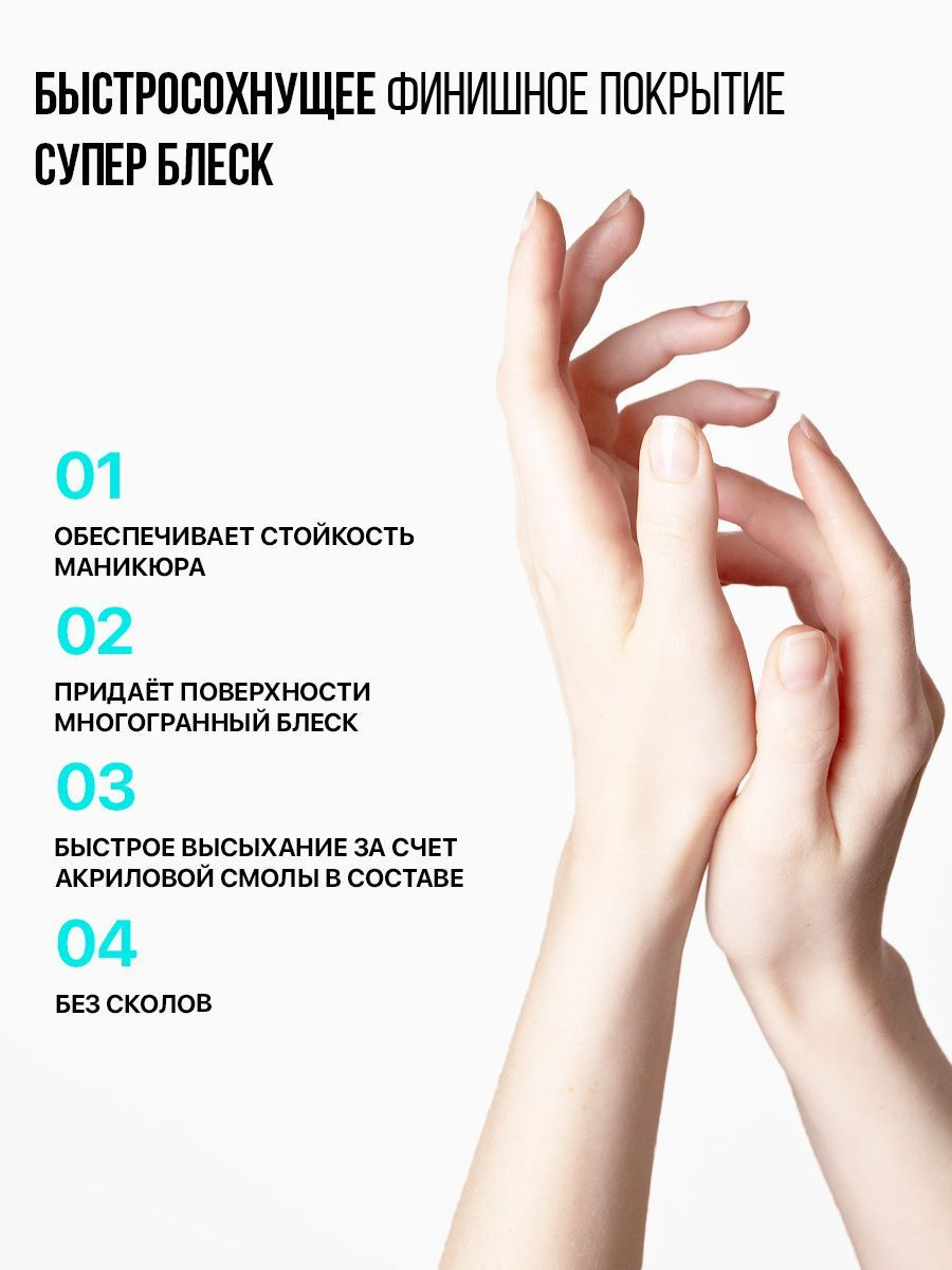 Лак для ногтей БЫСТРОСОХНУЩЕЕ финишное покрытие СУПЕР БЛЕСК - купить с ...