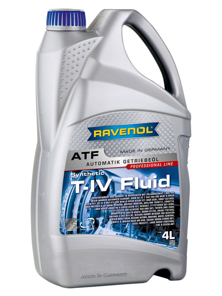 Масло АКПП RAVENOL ATF T-IV Fluid, 4 литра - купить по выгодной цене в ...