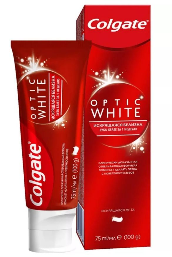 Colgate Зубная паста Optic White Мгновенный 75мл - купить с доставкой ...