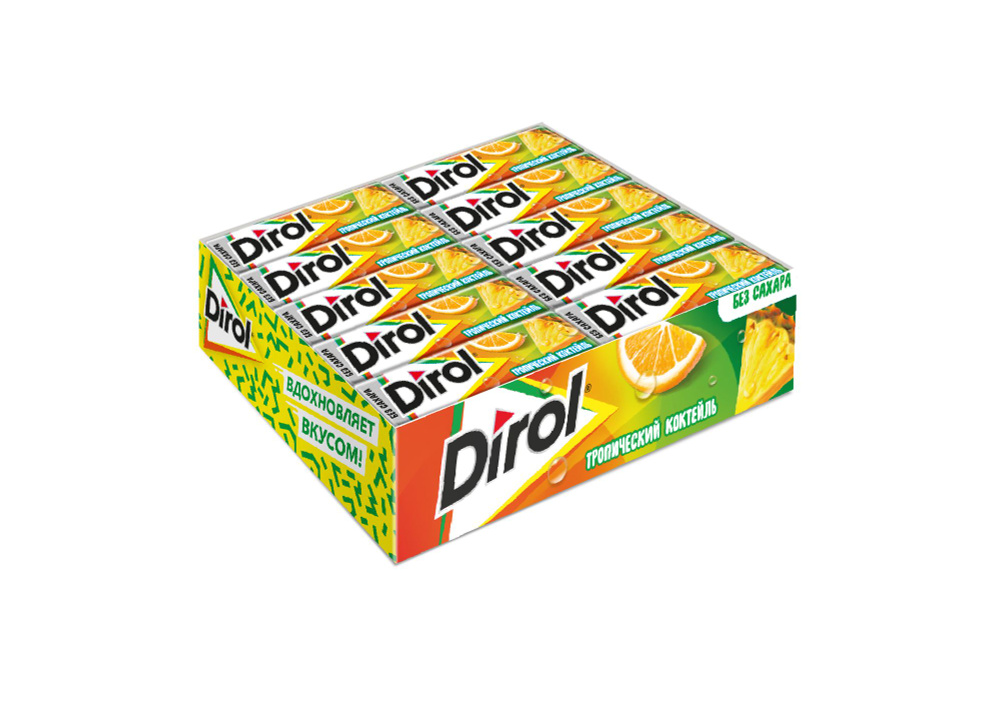 DIROL жевательная резинка тропический коктейль 30 шт по 13.6г - купить ...