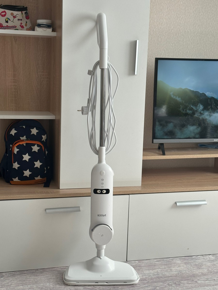 Паровая швабра Kitfort КТ-1015, белый, 1300 Вт купить по низкой цене с доставкой в интернет ...